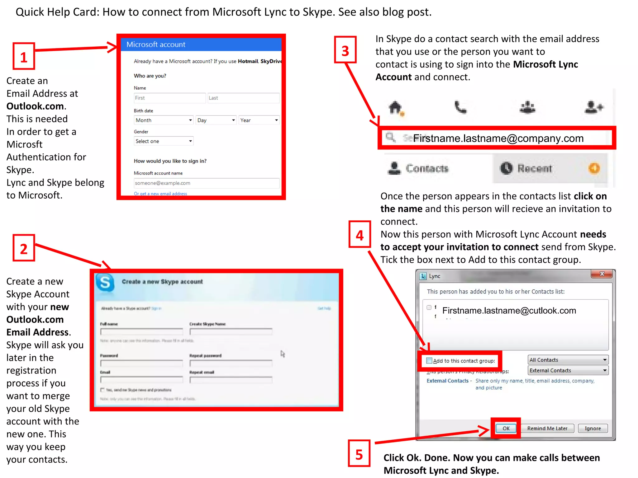 How to connect and make calls between Microsoft Lync and Skype | PPT