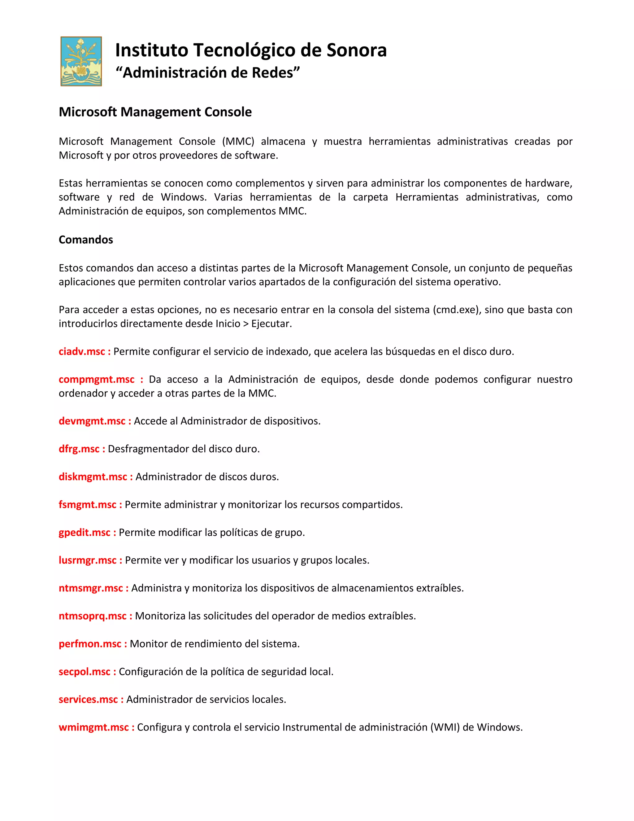 Microsoft Management Console | PDF