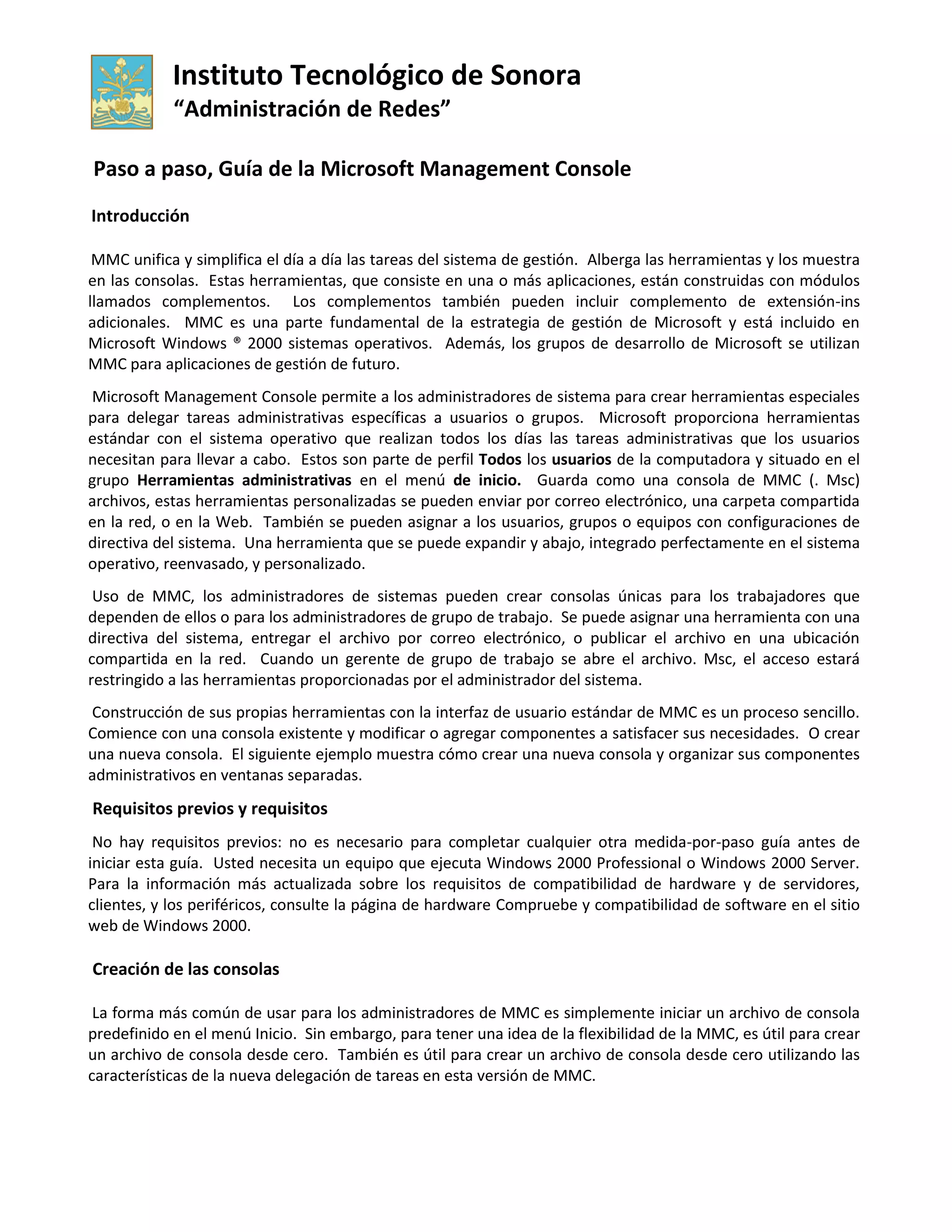 Microsoft Management Console | PDF