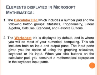 Microsoft mathematicsrevised | PPTX