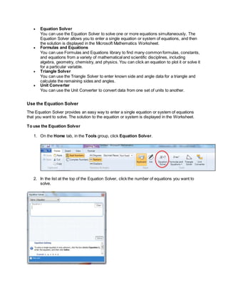 Microsoft mathmatics step-by-step_guide | DOCX