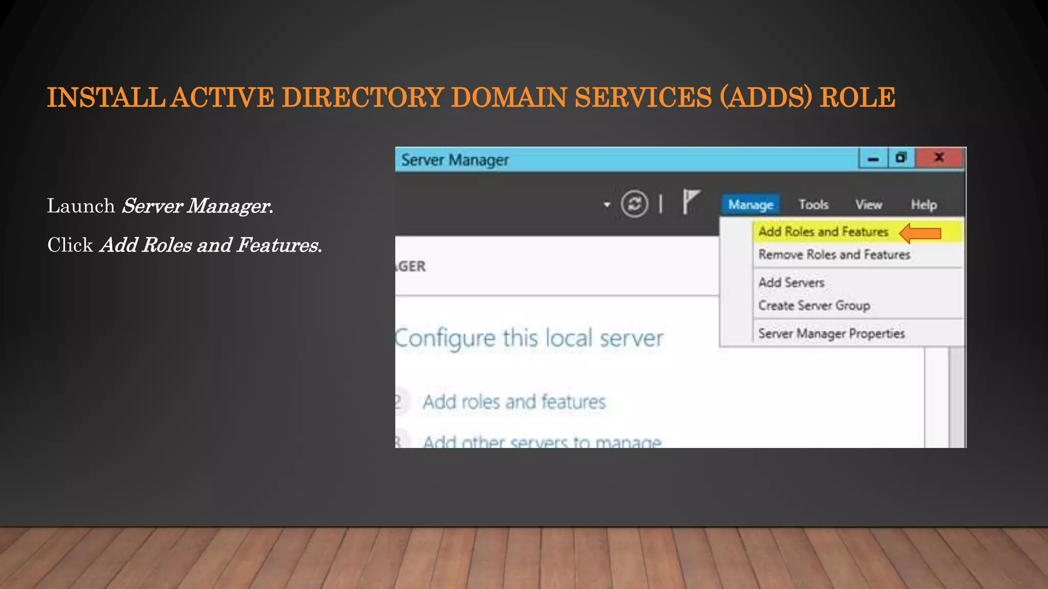 Microsoft MCSA - Install active directory domain services (adds) role | PPTX