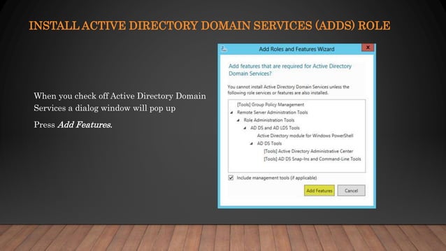 Microsoft MCSA - Install active directory domain services (adds) role | PPTX