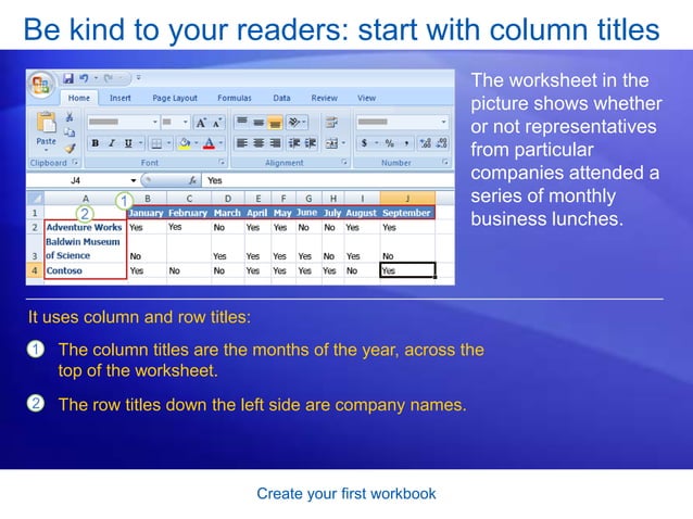 Microsoft® Office Excel® 2007 Training | PPT