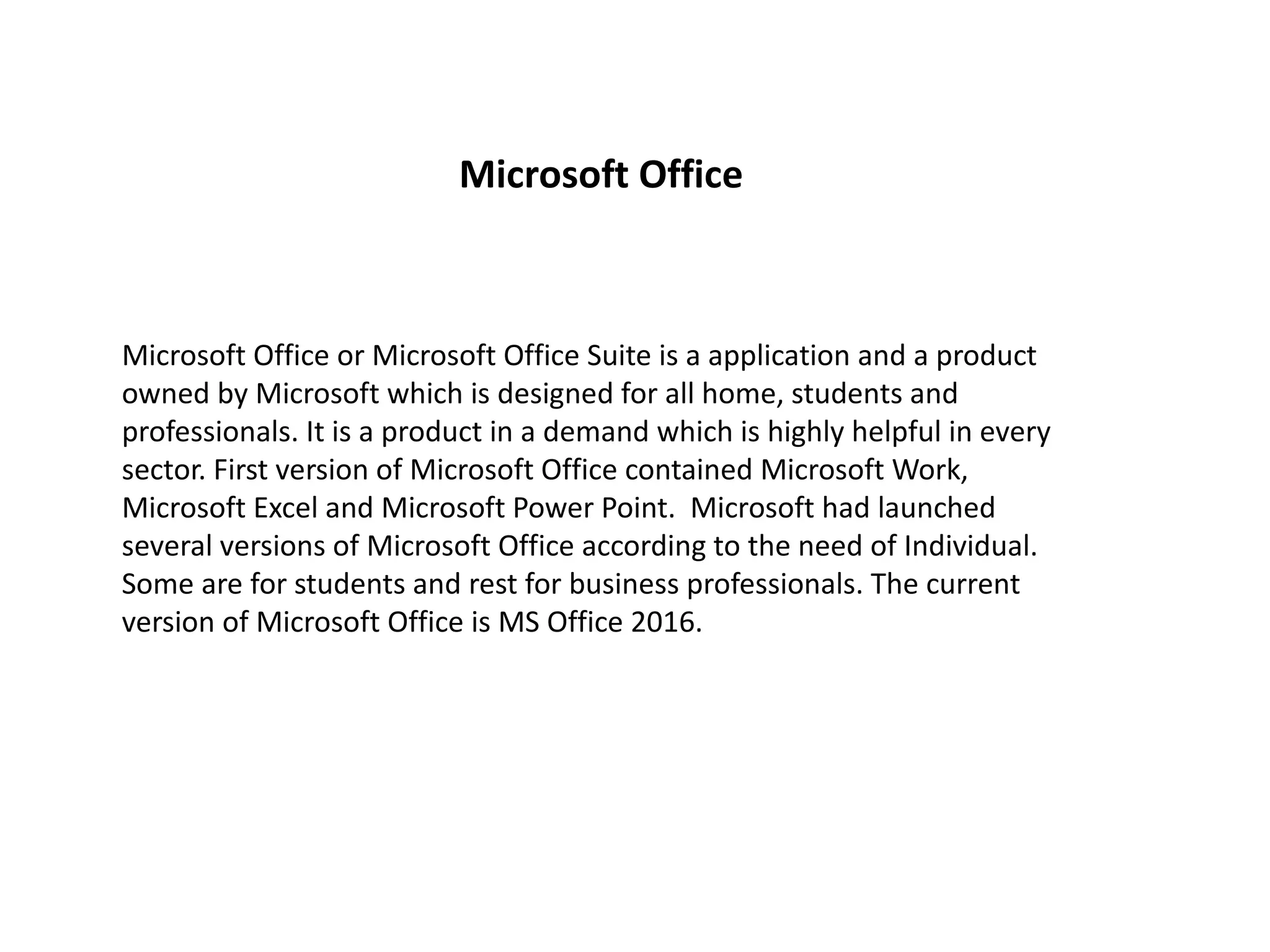 Microsoft office | PPT