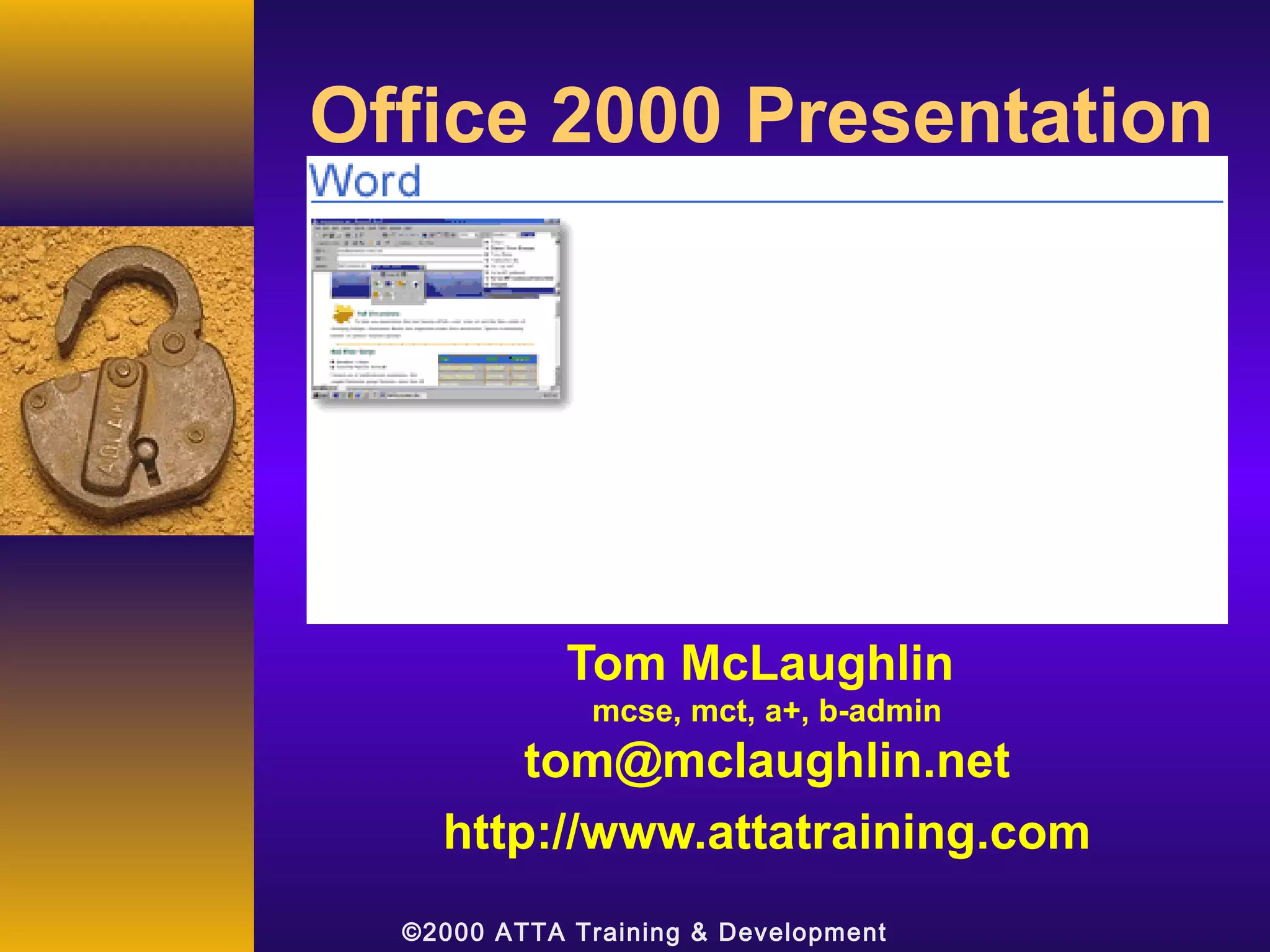 Microsoft office 2000 presentation | PPT