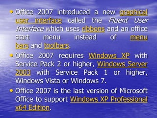 Microsoft office 2007 fundamentals | PPTX