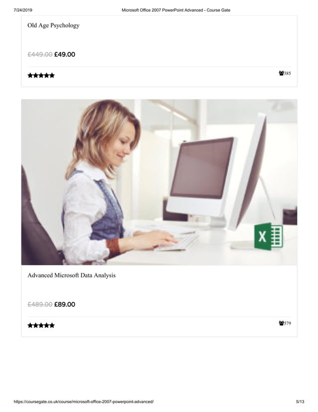 Microsoft office 2007 power point advanced - course gate | PDF | Computer Software and ...