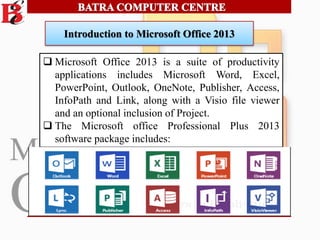 Presentation on Microsoft office 2013 By Batra Computer Centre | PPTX ...