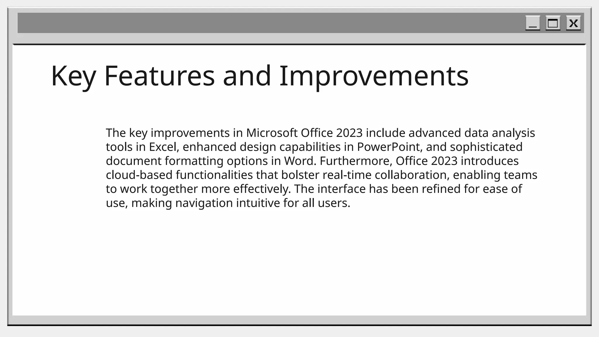 Microsoft Office 2023 Overview.pptxMicrosoft Office 2023 Overview ...