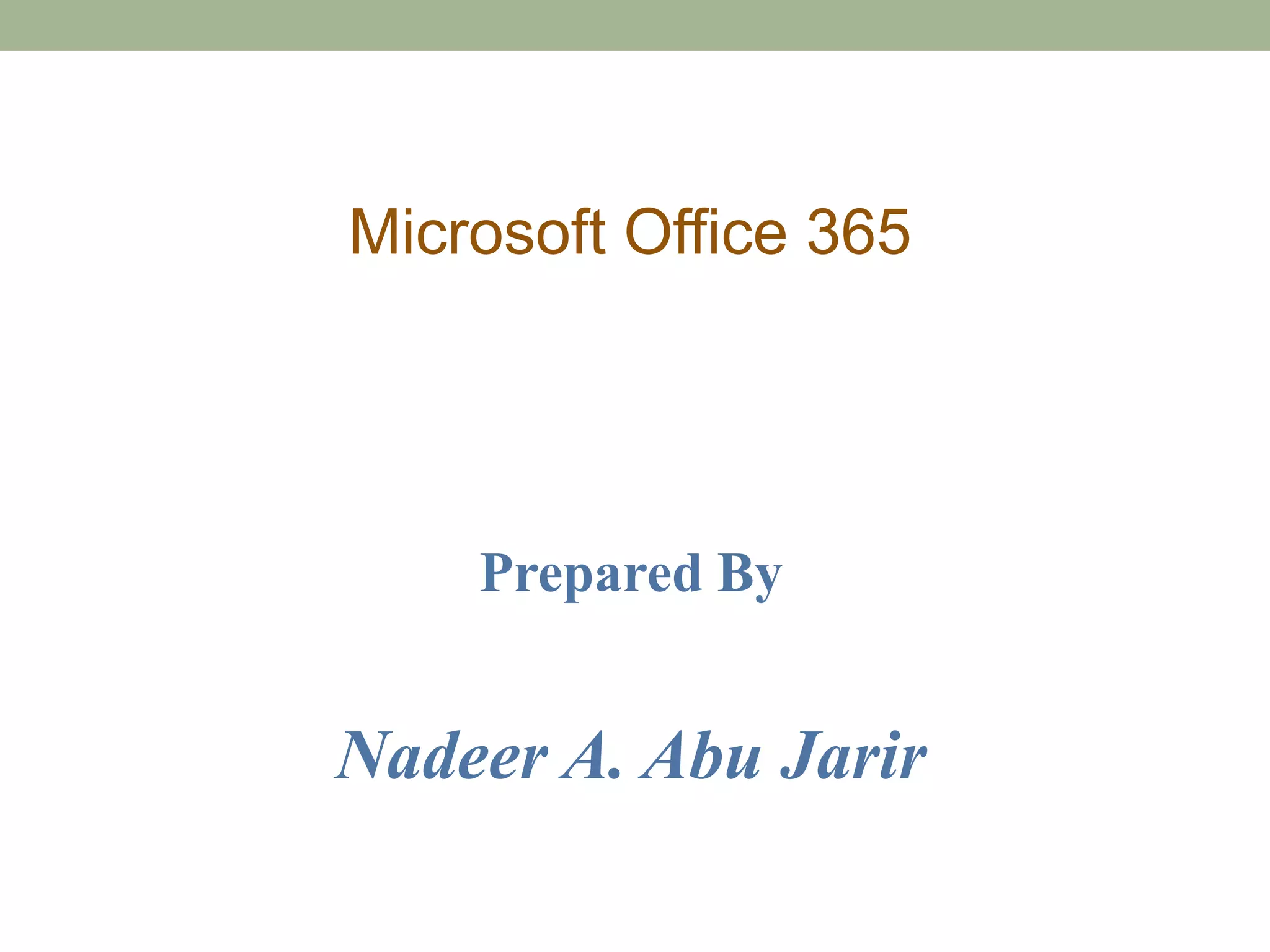 Microsoft office 365 | PPTX