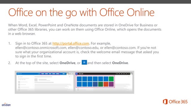 Microsoft Office 365 Power User Training - Key Business Scenarios that Drive O365 Adoption ...