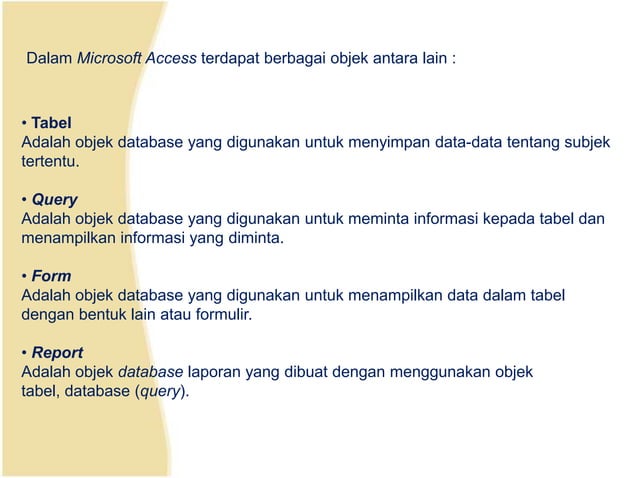 Materi Microsoft office access kelas XI SMK | PPTX