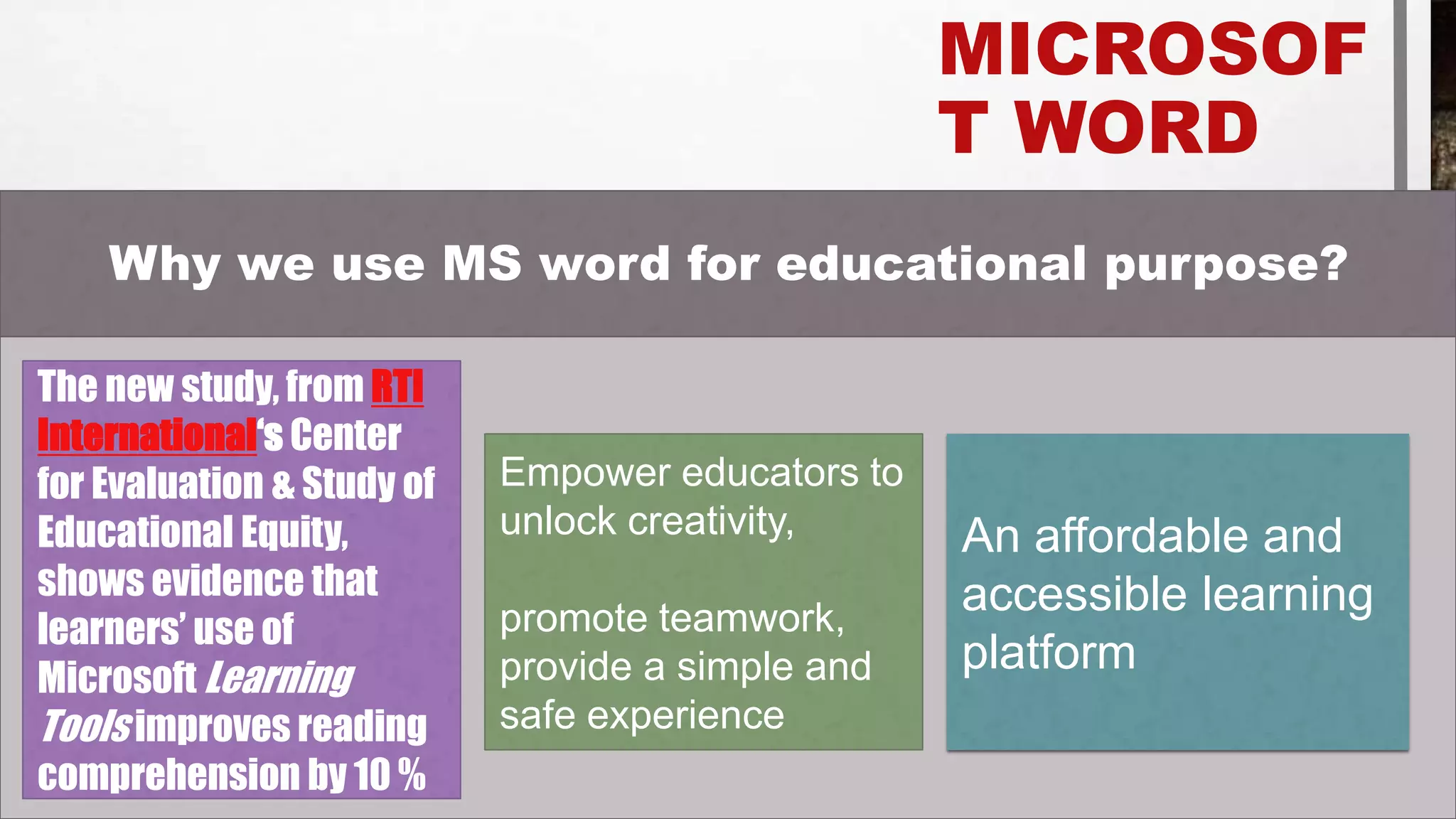Microsoft office Ms word powerpoint | PPTX