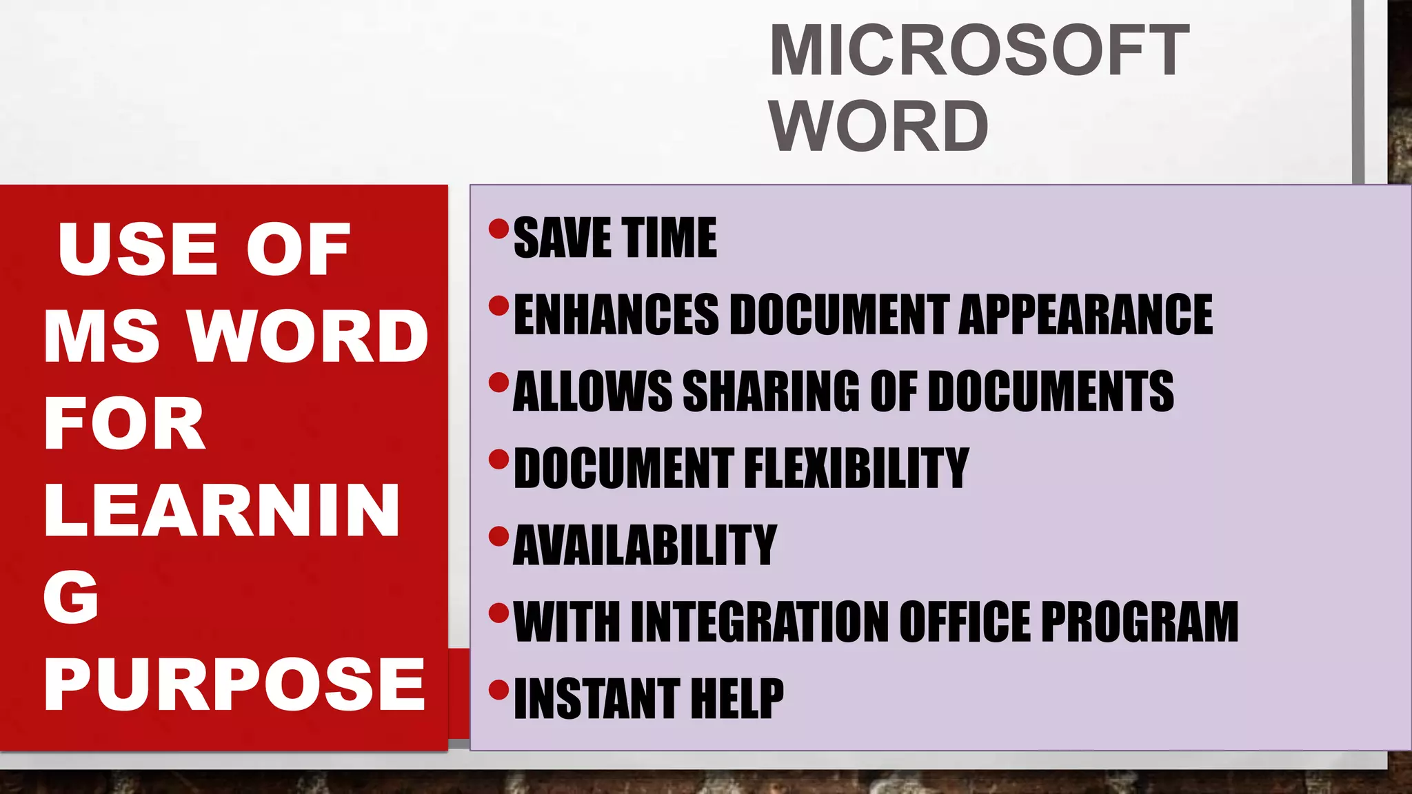 Microsoft office Ms word powerpoint | PPTX