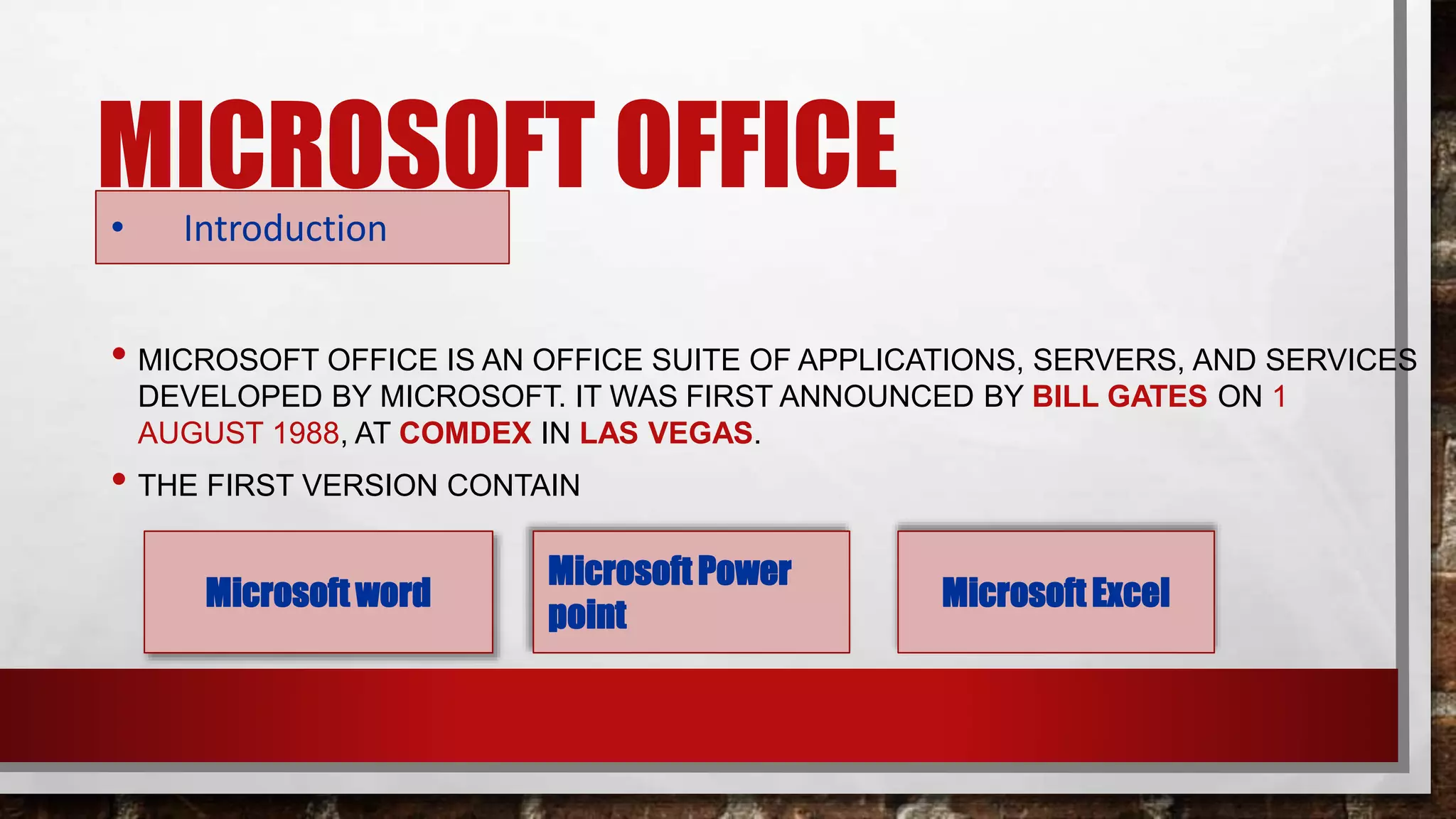 Microsoft office Ms word powerpoint | PPT