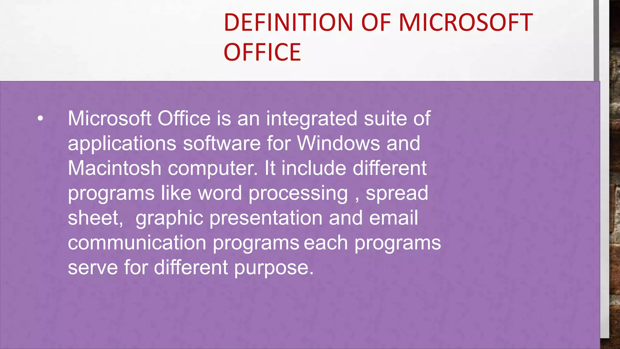 Microsoft office Ms word powerpoint | PPTX
