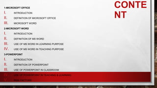 Microsoft office Ms word powerpoint | PPTX