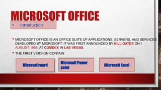Microsoft office Ms word powerpoint | PPTX