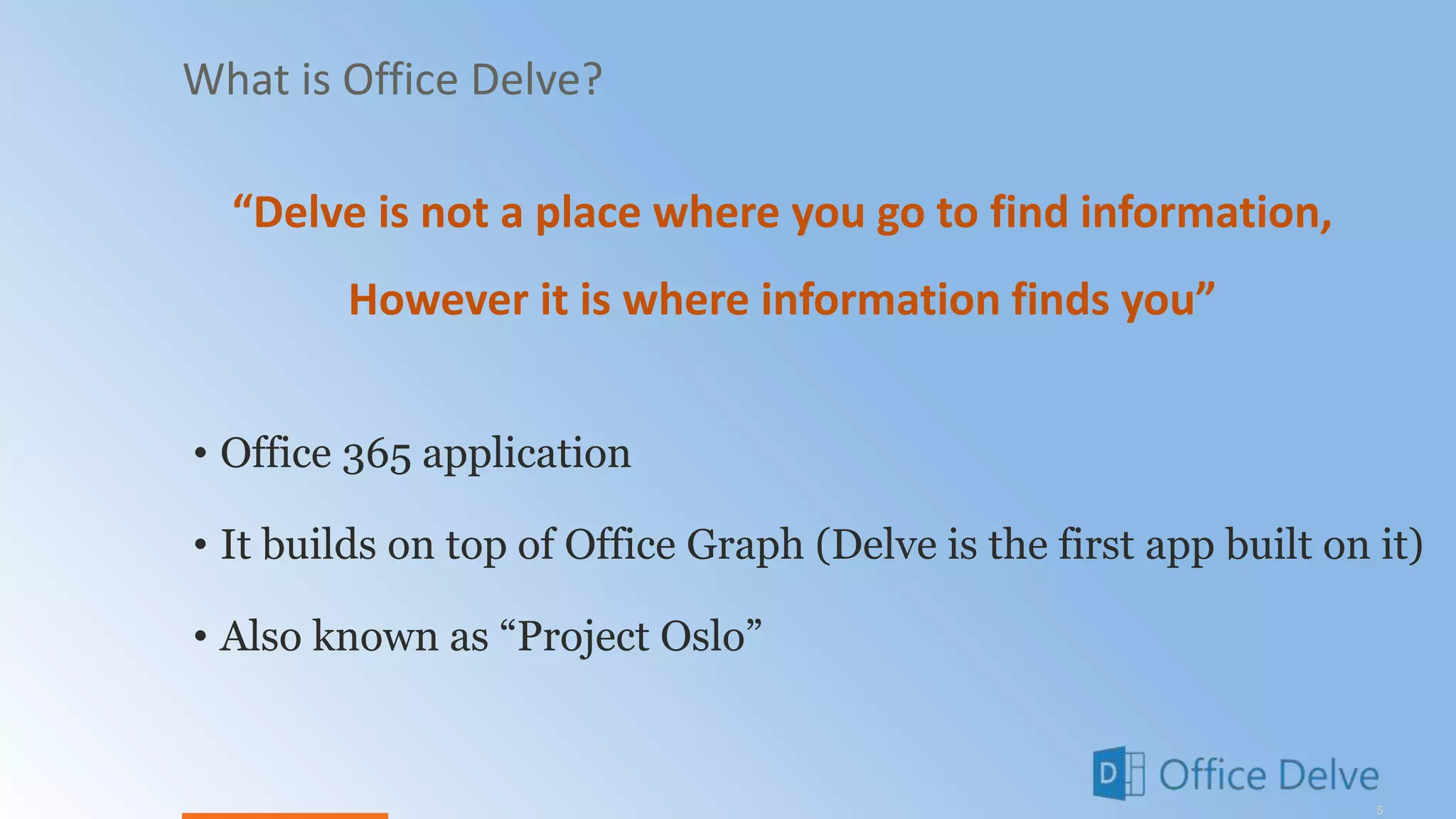 Microsoft Office Delve | PPT