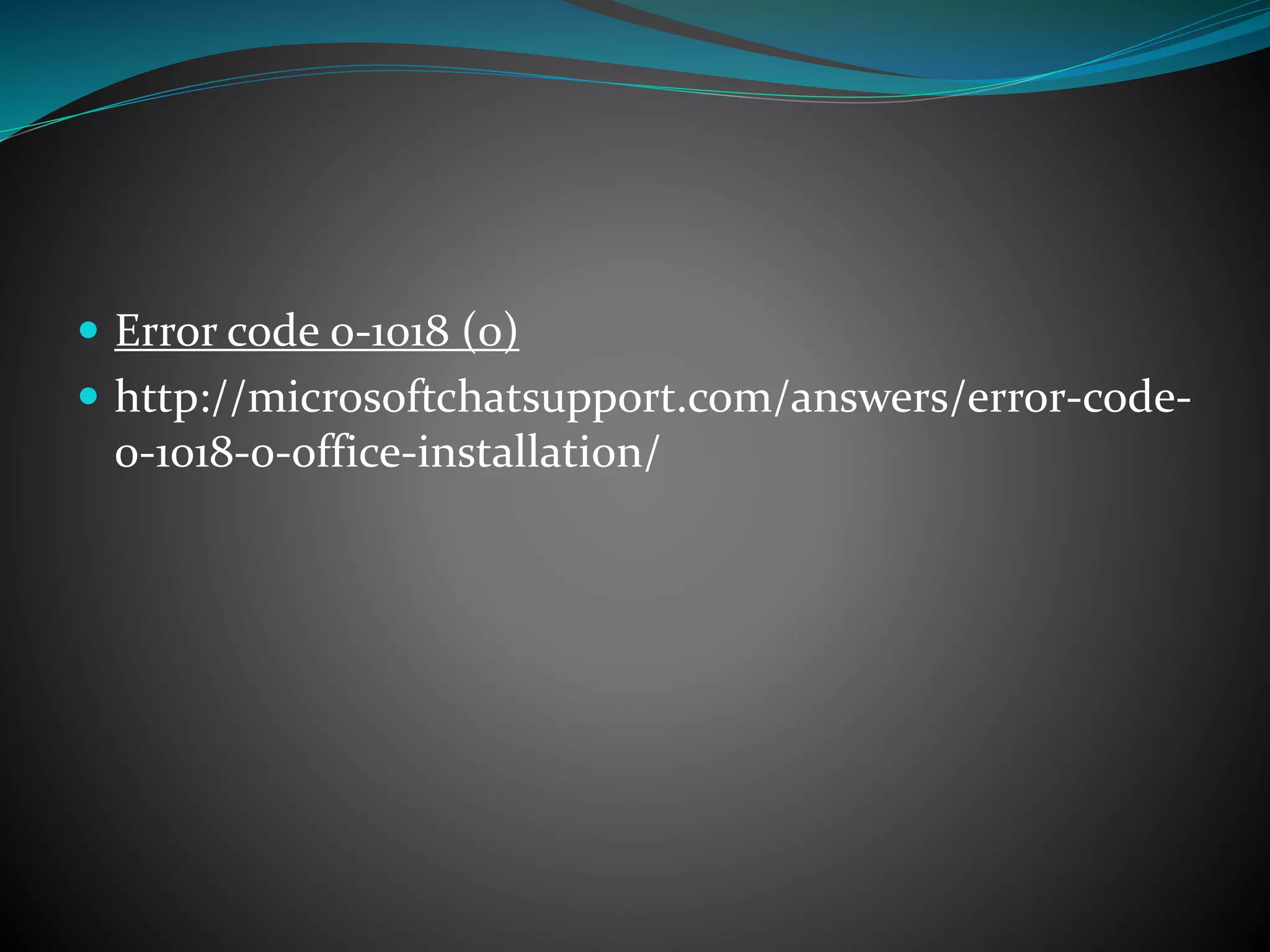 Microsoft office error code | PPT