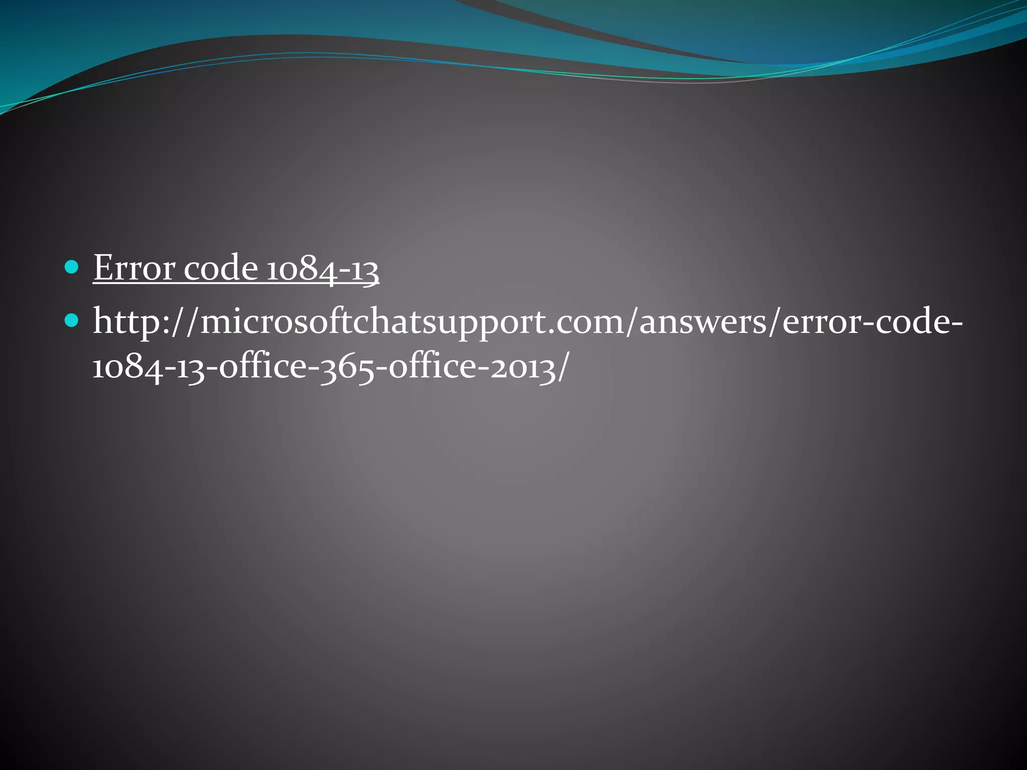 Microsoft office error code | PPT