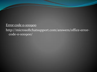 Microsoft office error code | PPT