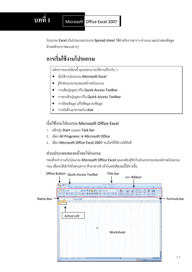 Microsoft office excel 2007 | PDF