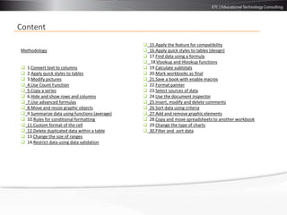Microsoft office excel 2007 english | PPT