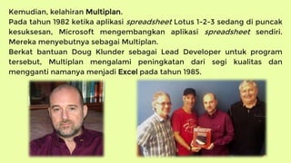 Microsoft Office Excel: Pengertian, Komponen Aplikasi Microsoft Office Excel dan Fungsinya | PPTX