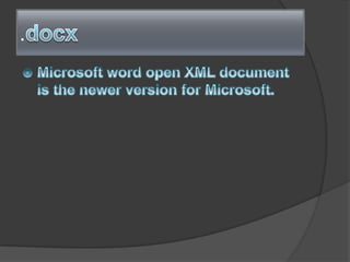 Microsoft Office File Formats | PPTX | Desktop Publishing | Computer ...