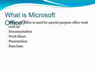 Microsoft office introduction | PPTX
