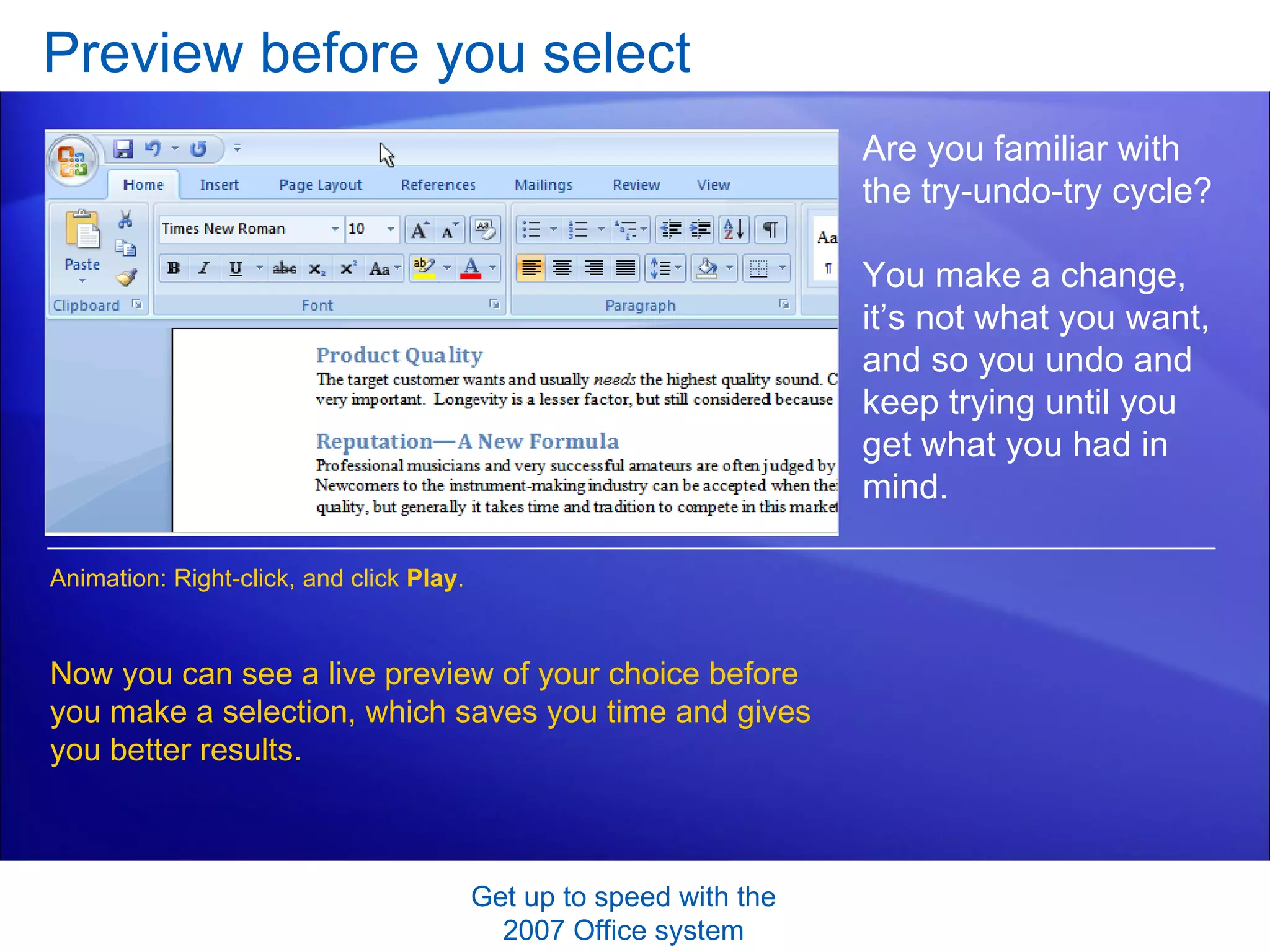 Microsoft Office 2007 Overview | PPT