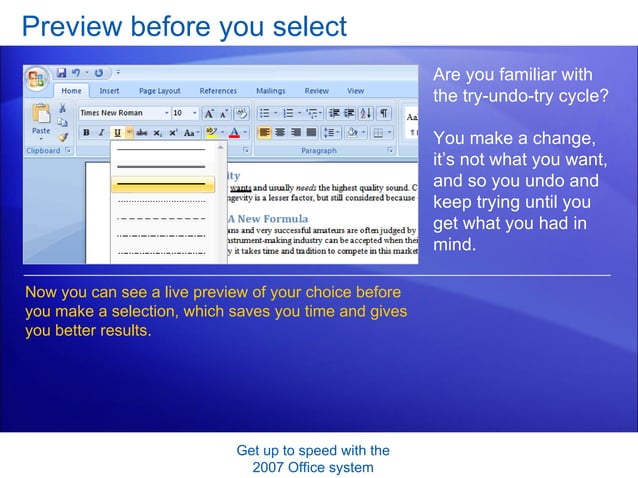 Microsoft Office 2007 Overview | PPT