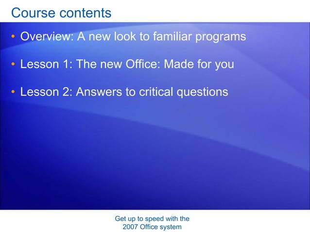 Microsoft Office 2007 Overview | PPT