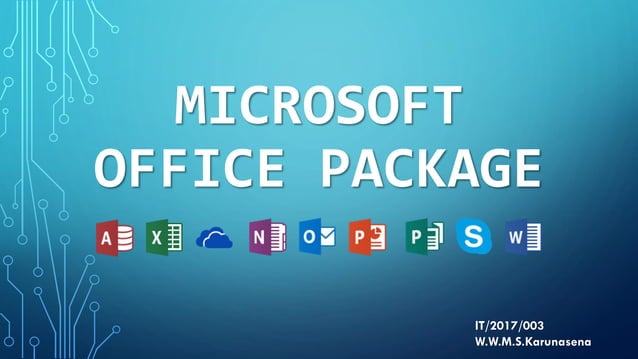 Microsoft office package | PDF