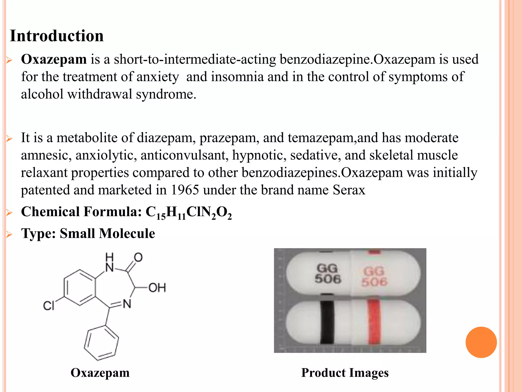 Introduction of Oxazepam | PPTX