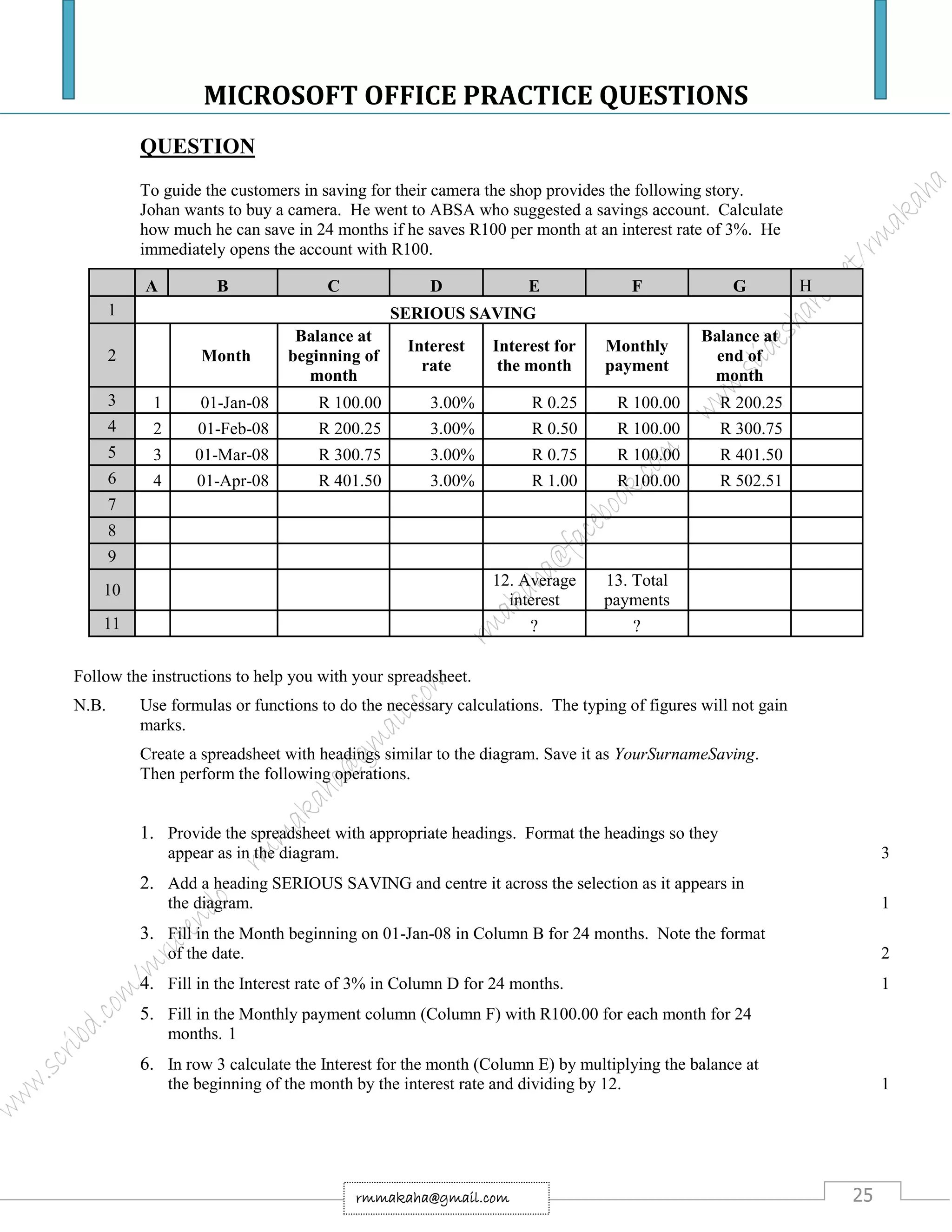 Microsoft Office: Practice Questions | PDF