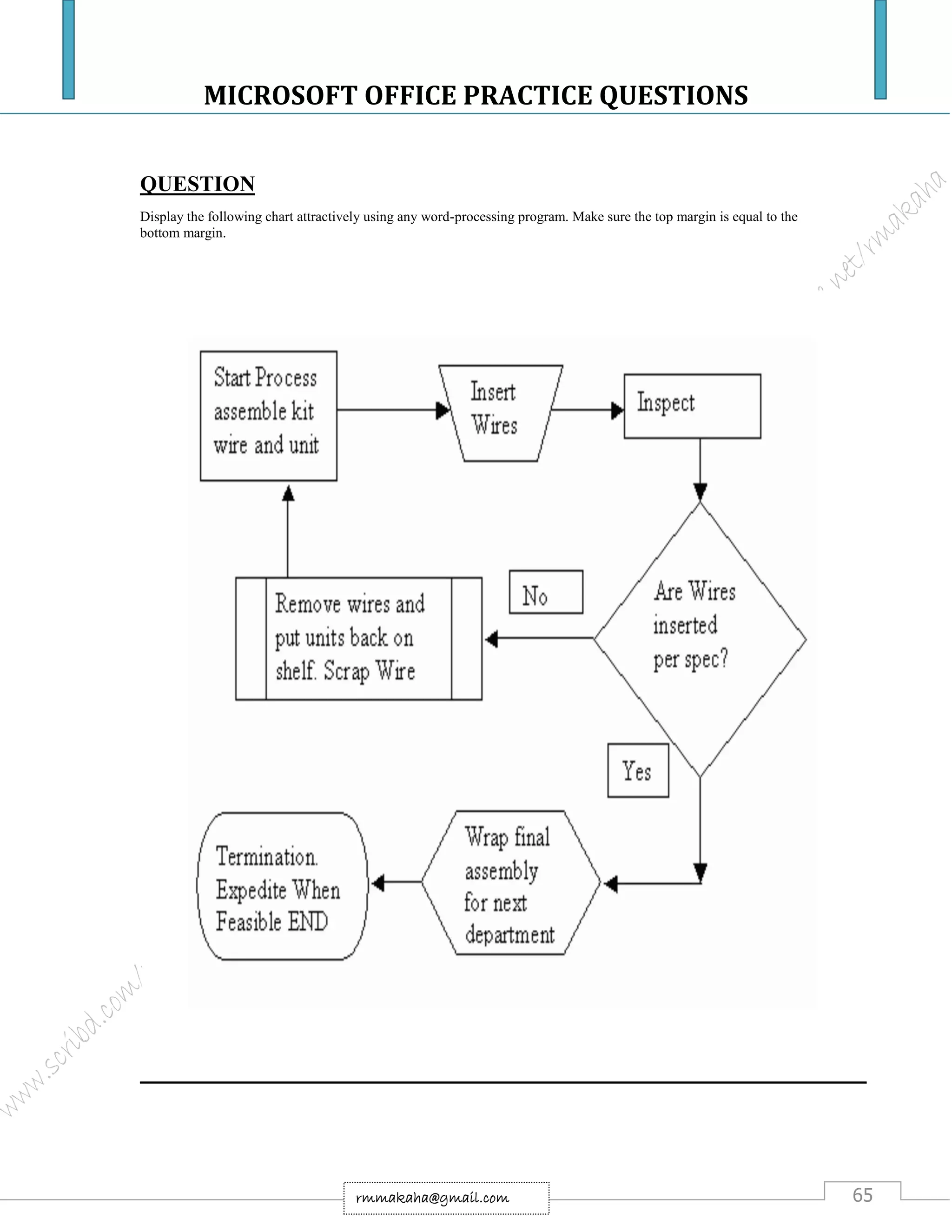 Microsoft Office: Practice Questions | PDF