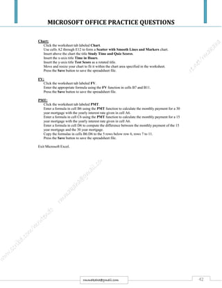 Microsoft Office: Practice Questions | PDF