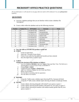 Microsoft Office: Practice Questions | PDF