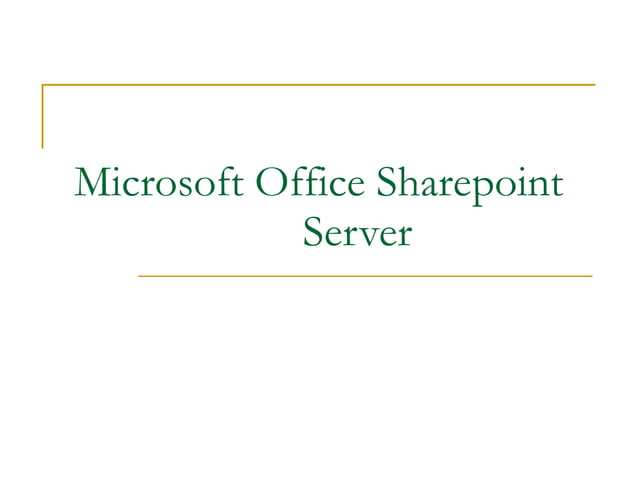 Microsoft Office Sharepoint Server | PPT | Desktop Publishing ...