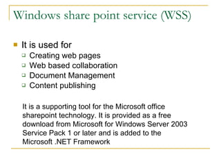 Microsoft Office Sharepoint Server | PPT | Desktop Publishing | Computer Software and Applications