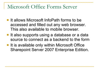 Microsoft Office Sharepoint Server | PPT | Desktop Publishing ...