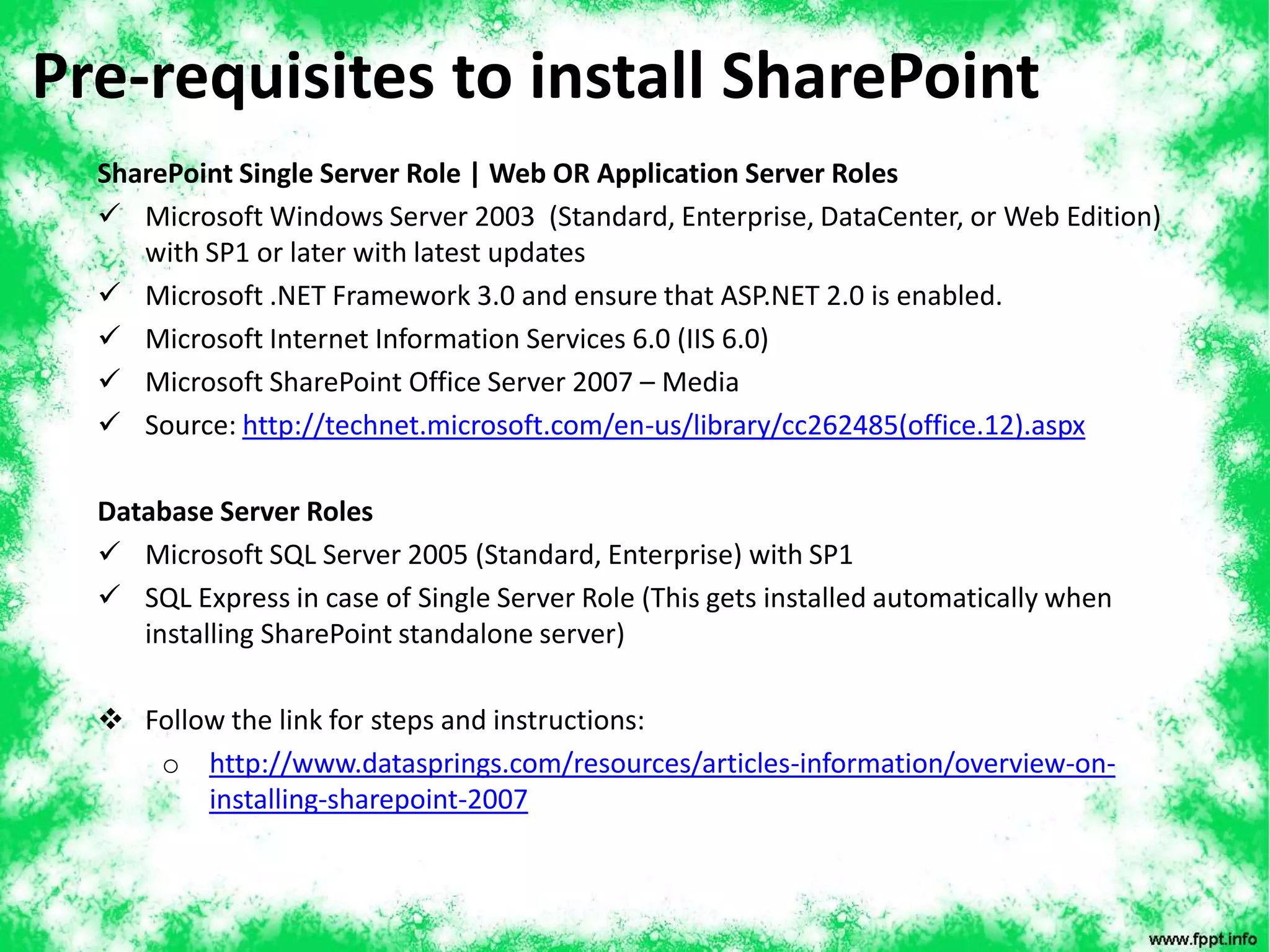Microsoft Office SharePoint Server 2007 - Overview | PPT