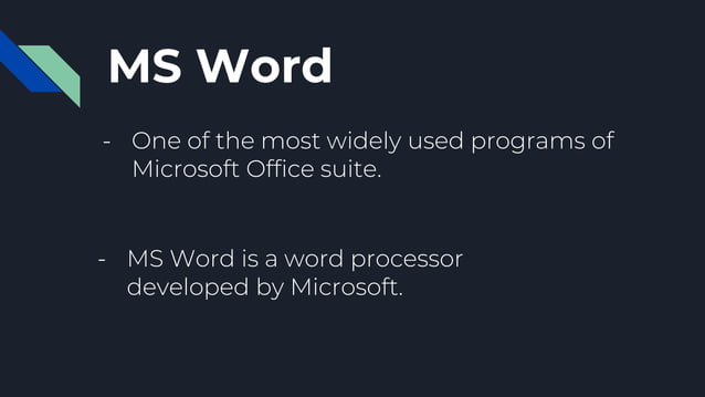 An Introduction of Microsoft Office .pptx | Computer Software and ...