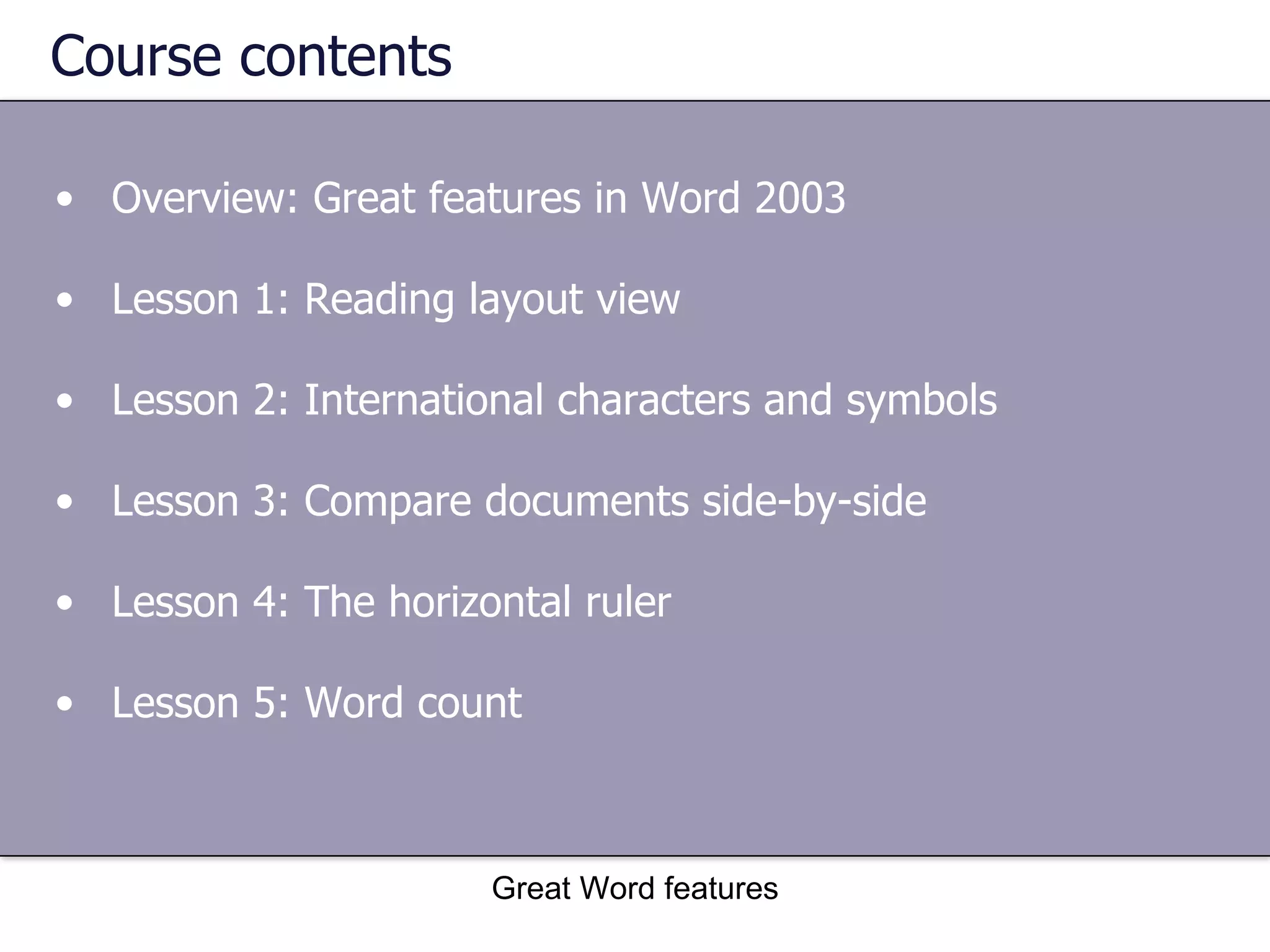 Microsoft® office word 2003 | PPT