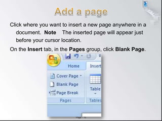 Microsoft office word 2007 | PPTX
