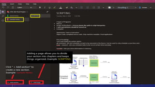 Microsoft One Note Tutorial Pptx