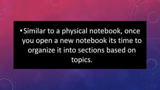 Microsoft One Note Tutorial Pptx